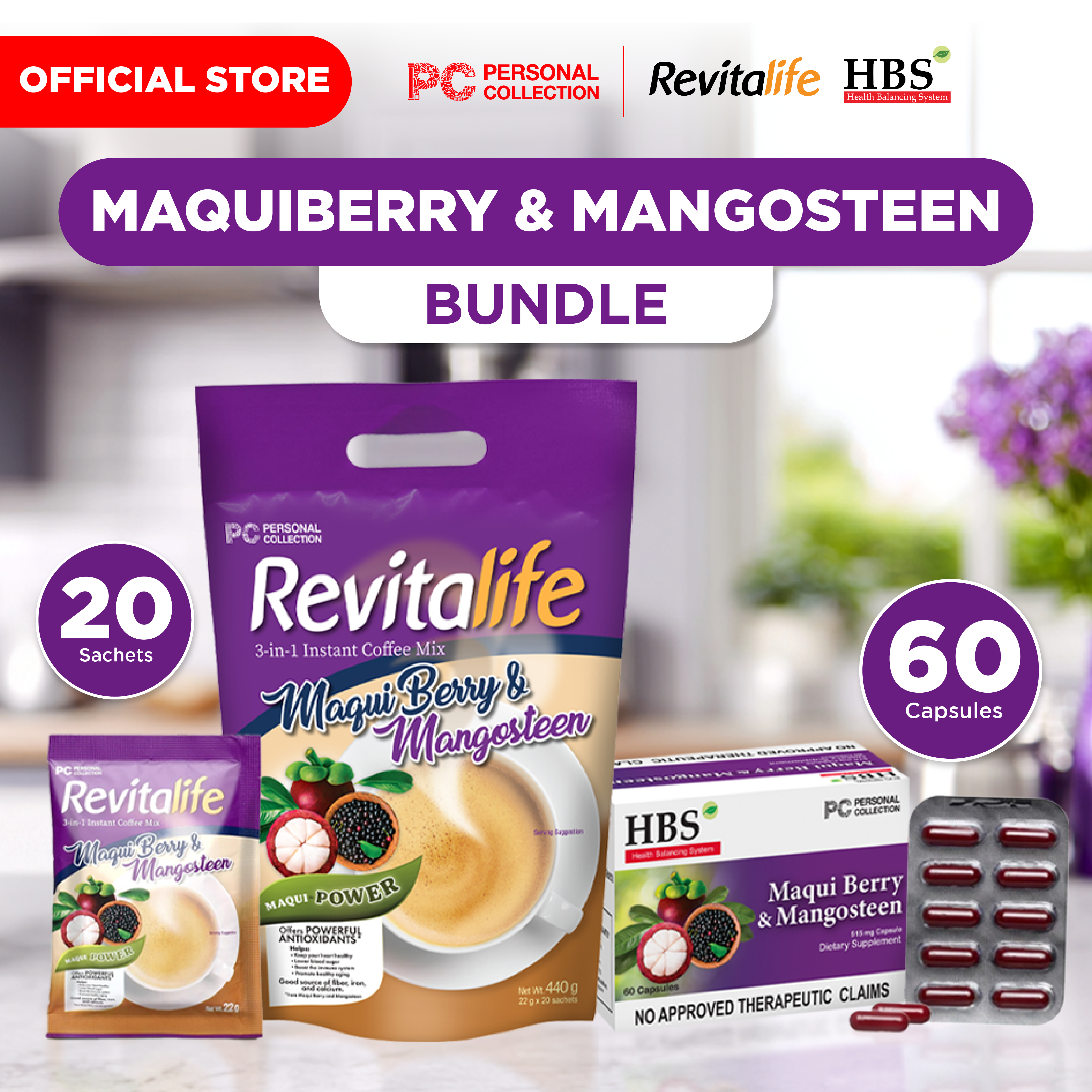 Revitalife and HBS Maqui Berry Mangosteen Power Bundle – PC Starter