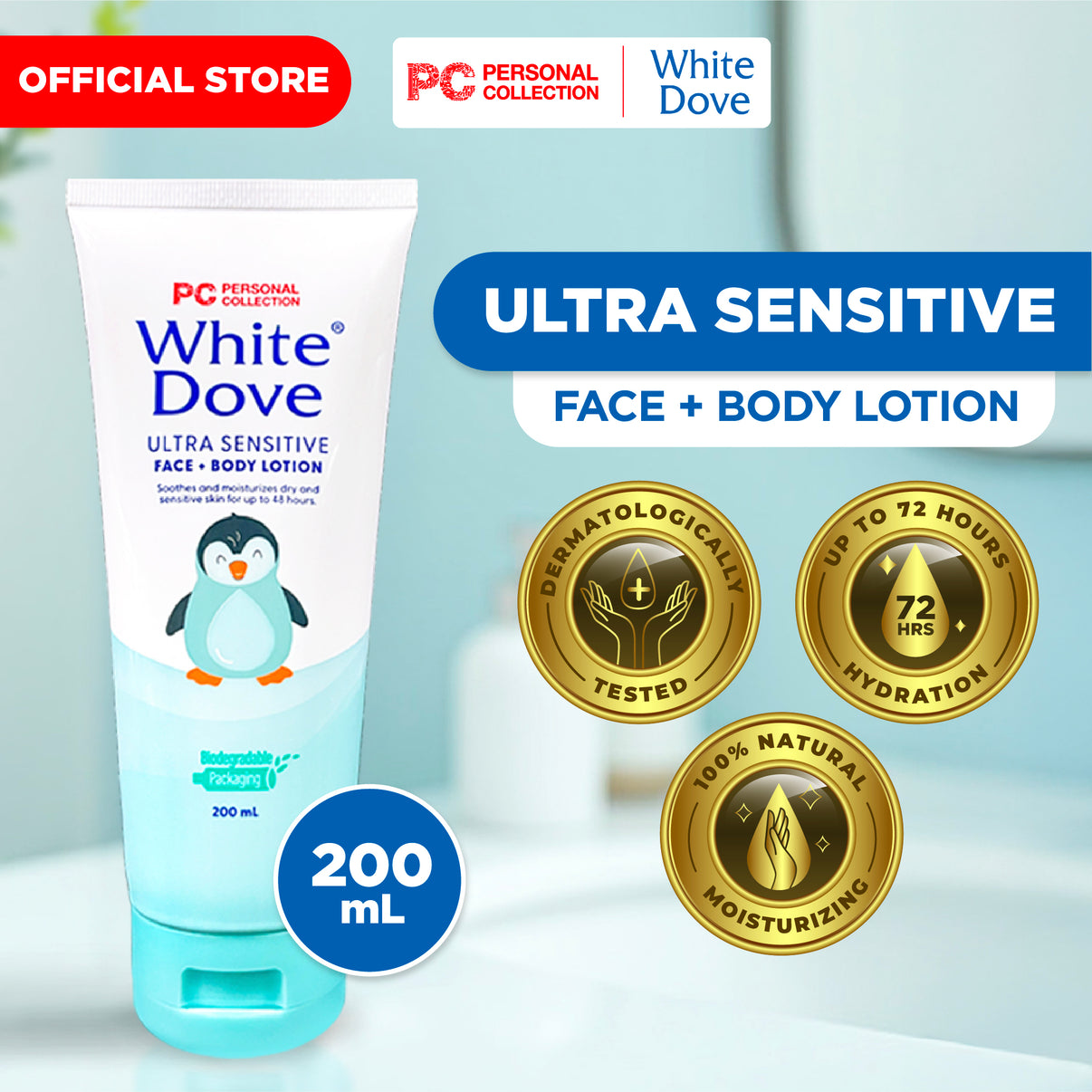 WHITE DOVE ULTRA SENSITIVE FACE + BODY LOTION 200ML – PC Starter