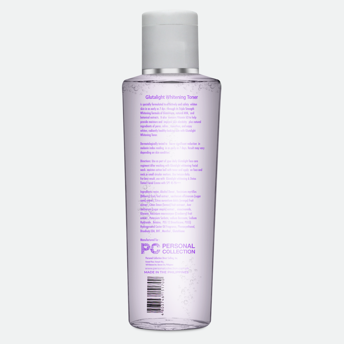 Glutalight Triple Strength Whitening Toner 100 mL – PC Starter