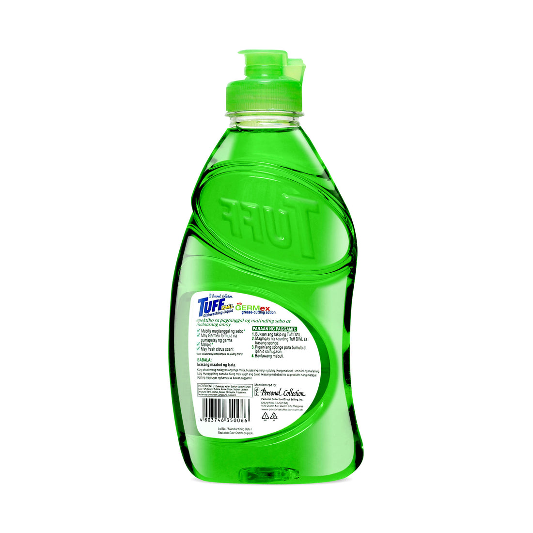 Tuff Dishwashing Liquid with Germex 270 mL – PC Starter